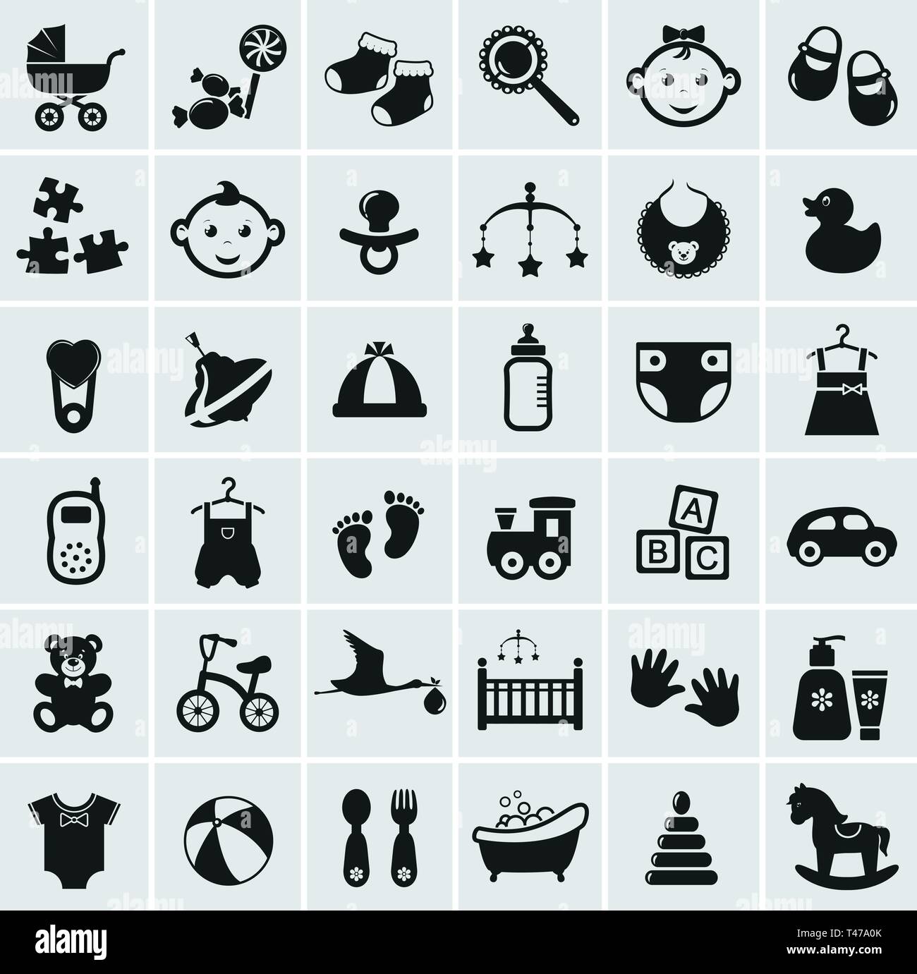 Baby silhouette vector hi-res stock photography and images - Alamy