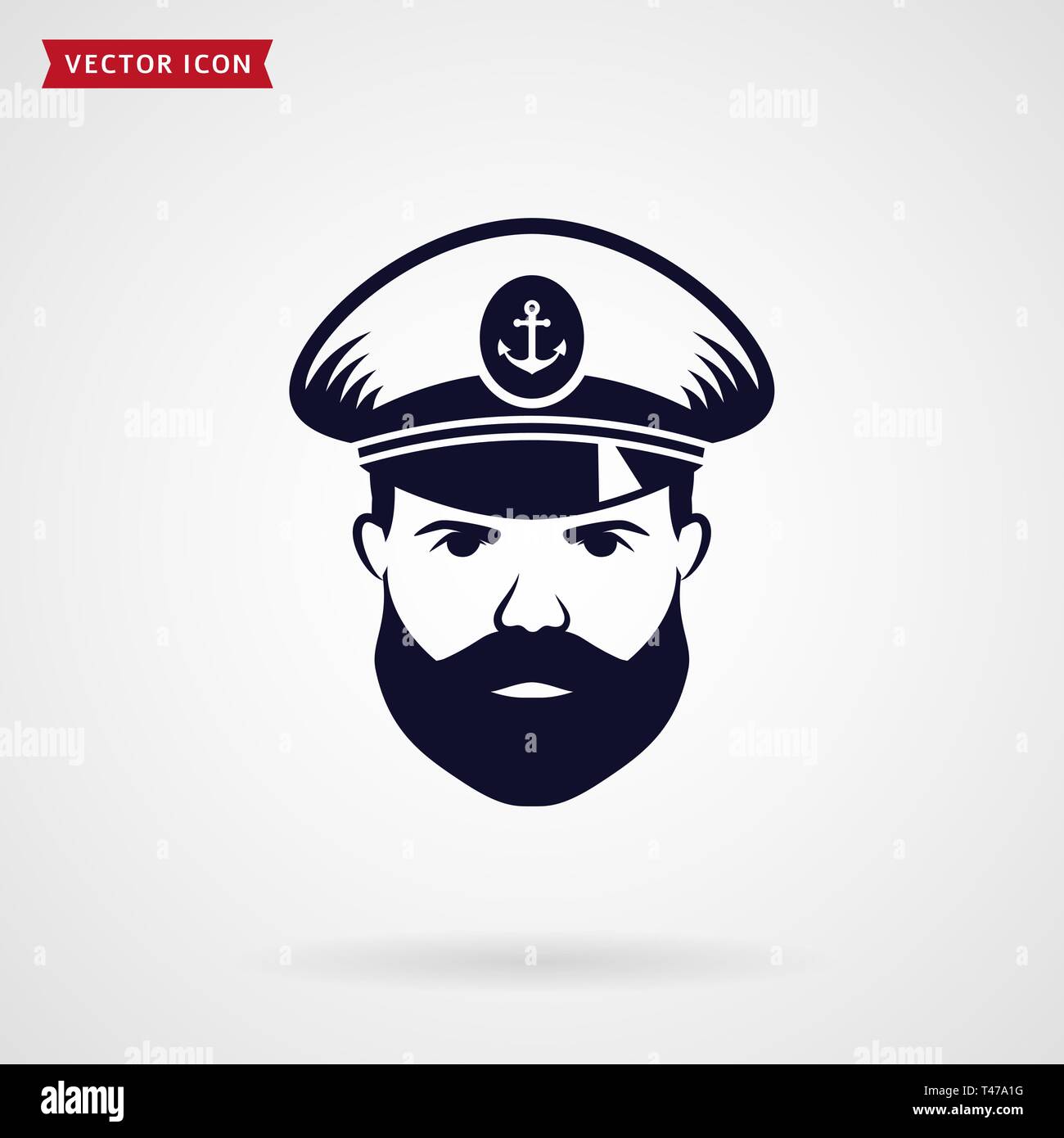 Ship's captain icon. Vector symbol Stock Vector Image & Art - Alamy