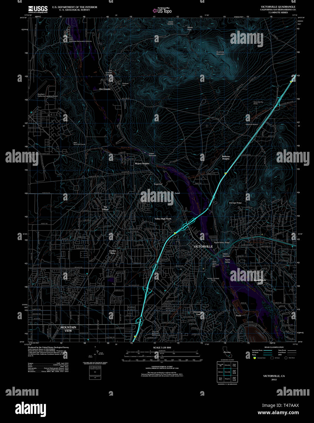 Map of victorville hi-res stock photography and images - Alamy