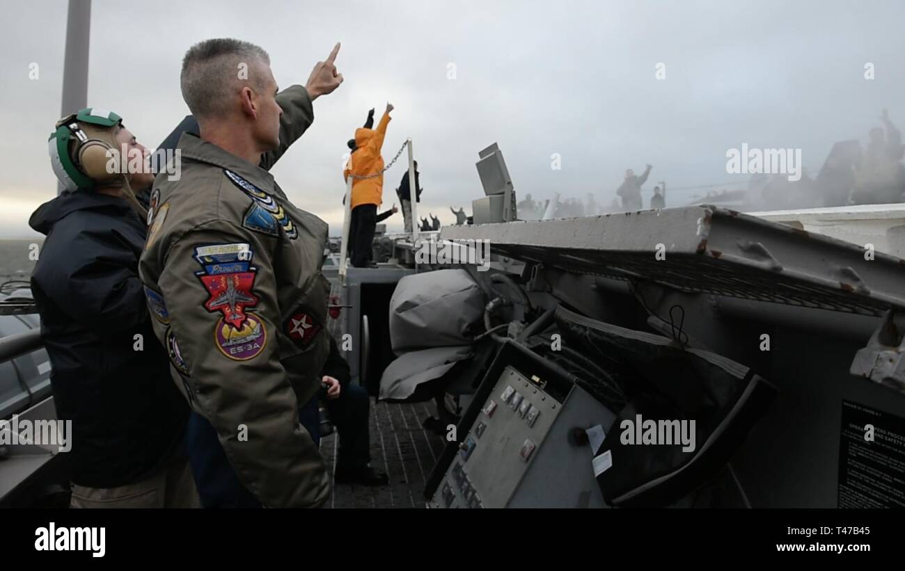 Va. (March 21, 2019) Capt. Kyle Higgins, Commanding Officer of USS ...