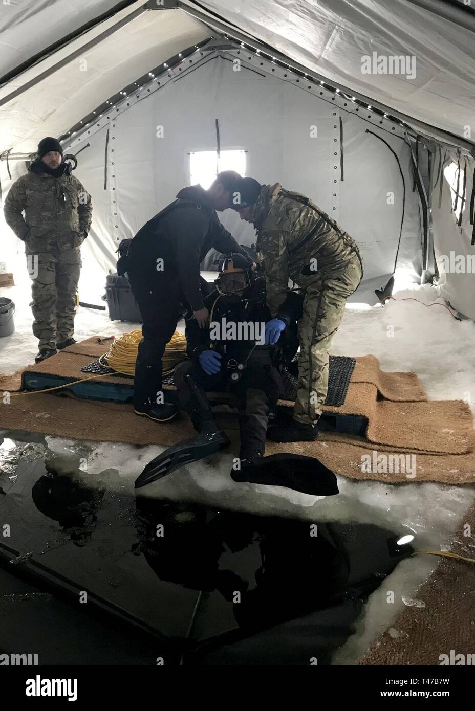 Royal canadian navys ice diving training exercise 2019 hi-res stock ...