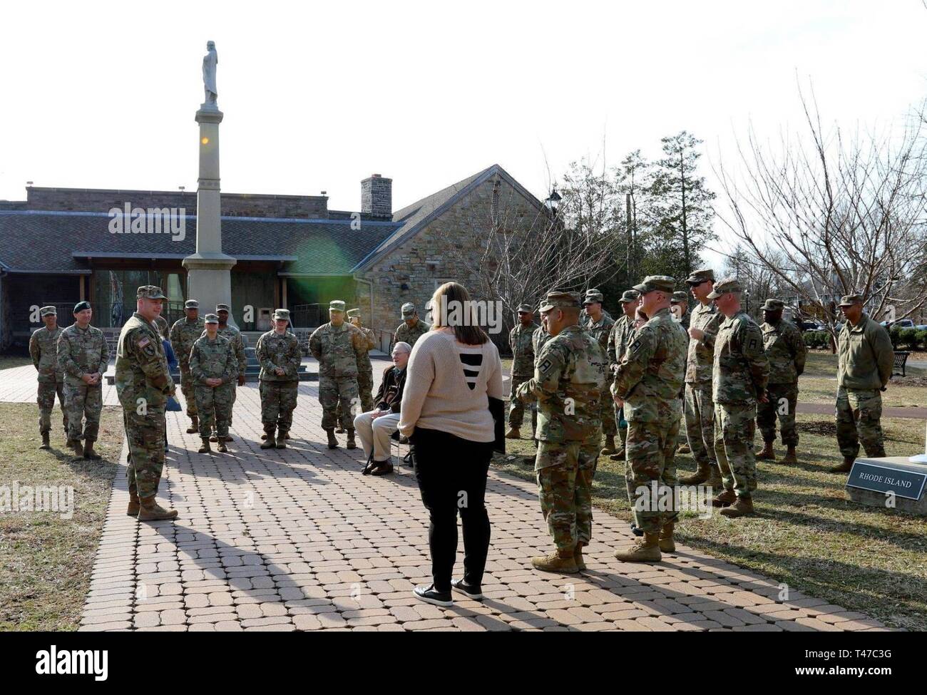 U.S. Army Lt. Col Scott Shannon gives a speech after being promoted ...