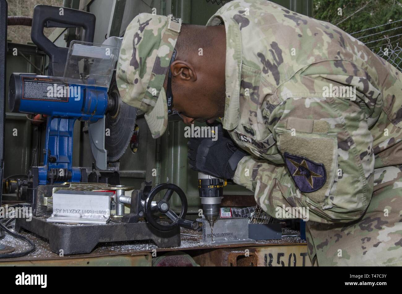 Spc. Quayshaun Denson, an allied trade specialist with 1-2 Stryker ...
