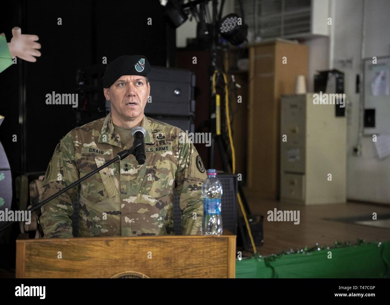 U.S. Army Maj. Gen. James D. Craig, left, commanding general, Combined ...