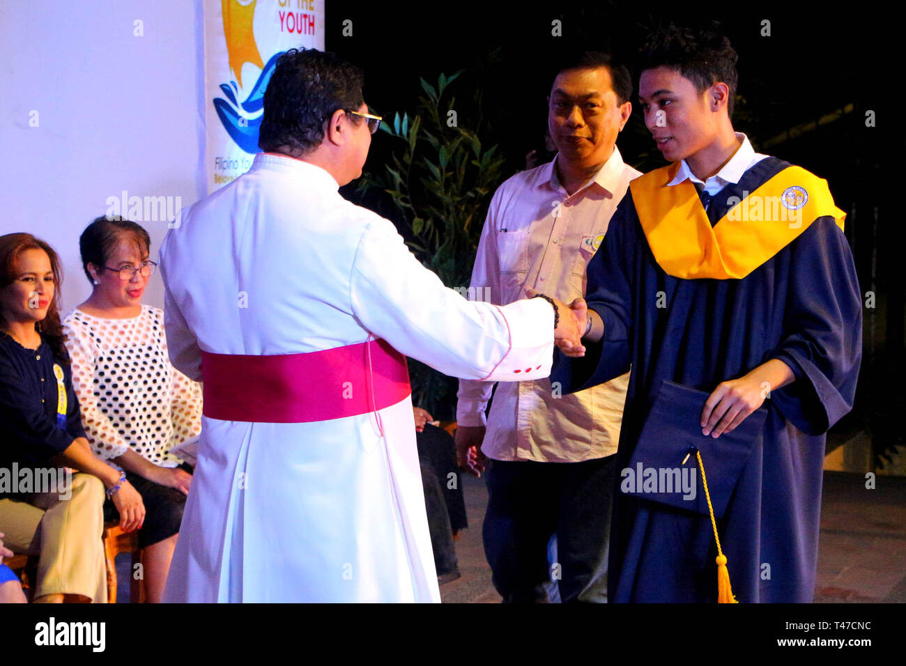 Philippines. 08th Apr, 2019. Jose Angelo Villafuerte (right) with his ...