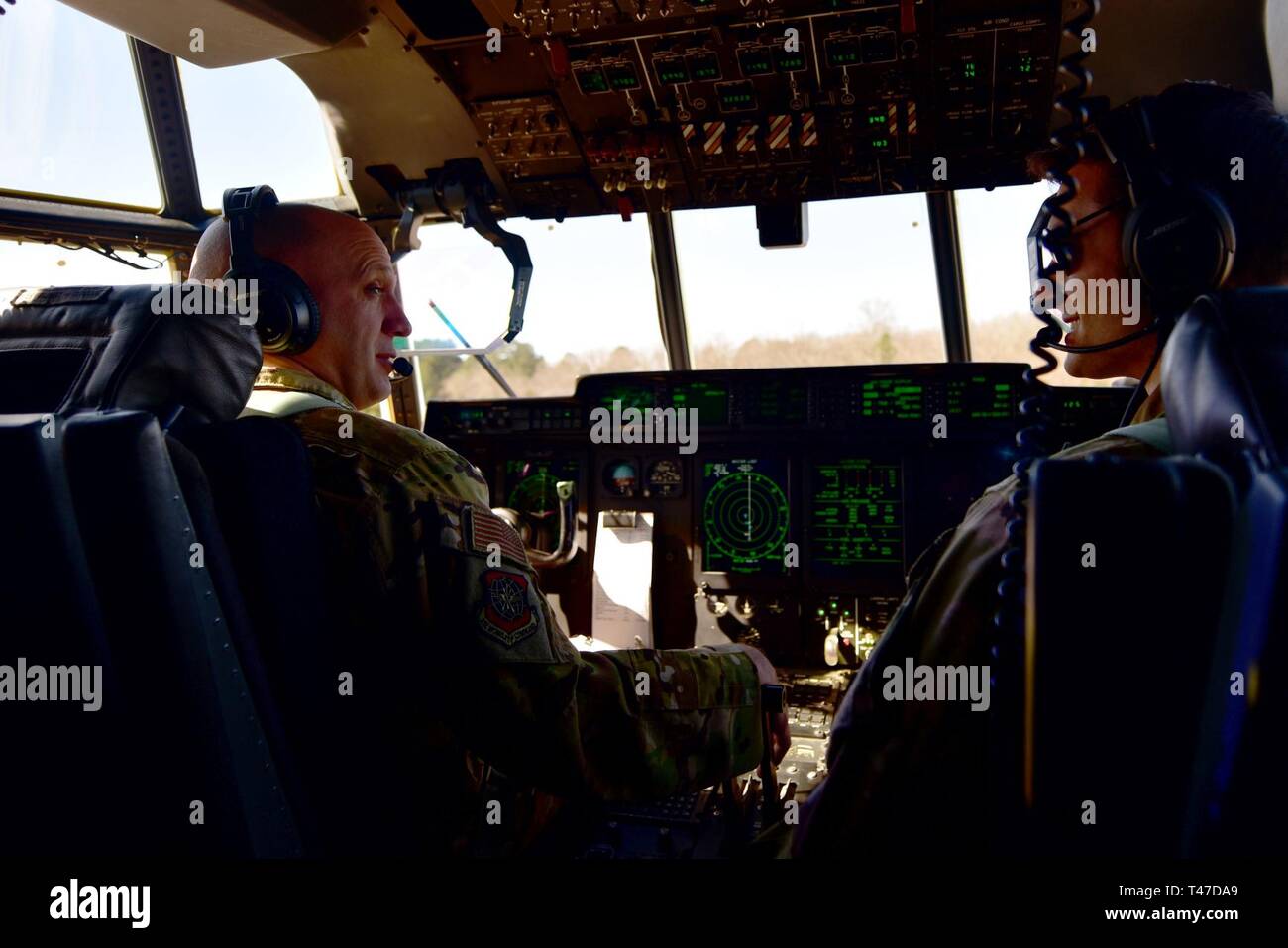 U.S. Air Force Col. Gerald Donohue, 19th Airlift Wing commander, speaks ...