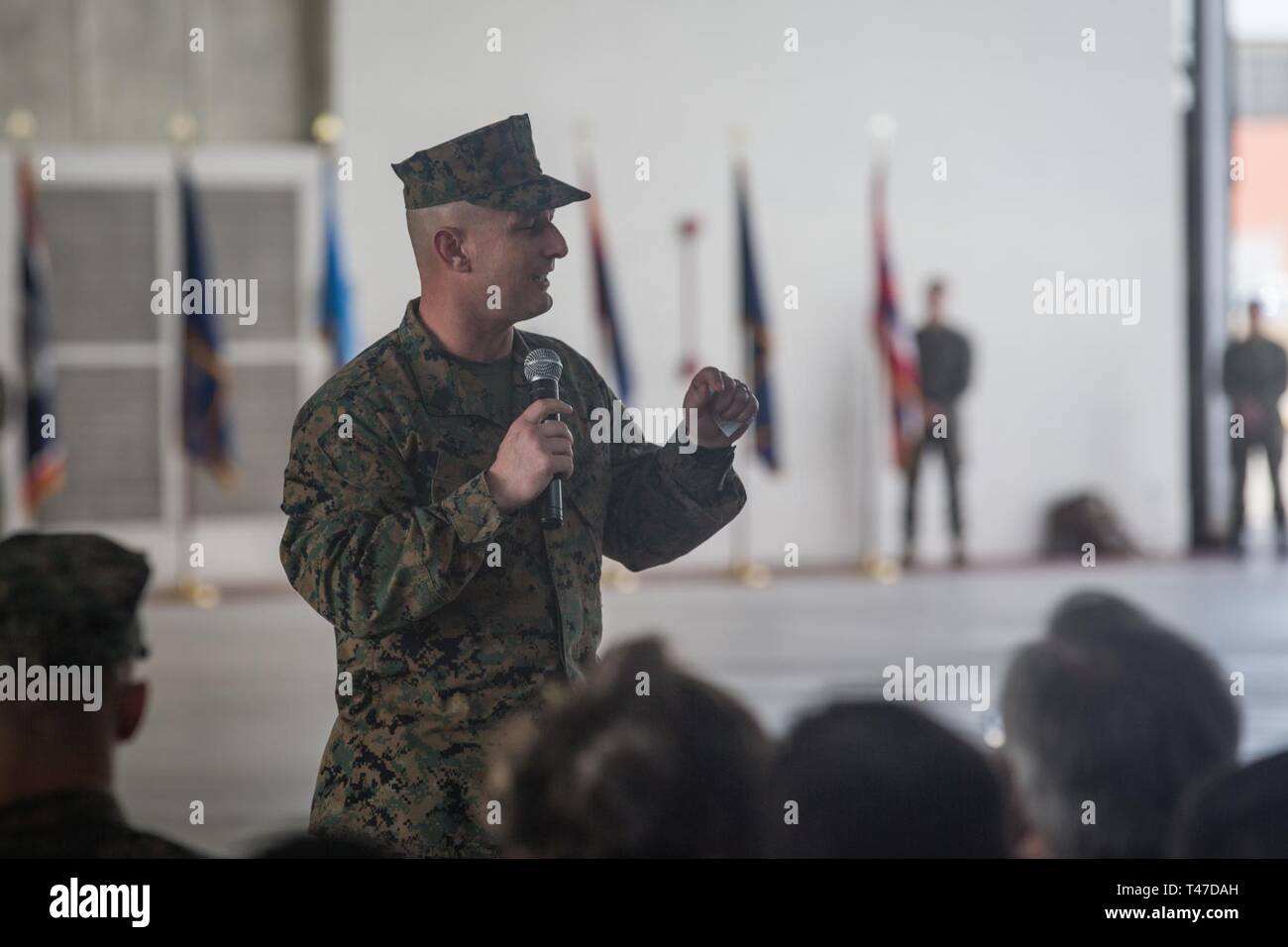U.S. Marine Corps Sgt. Maj. Christopher Davis, outgoing sergeant major ...