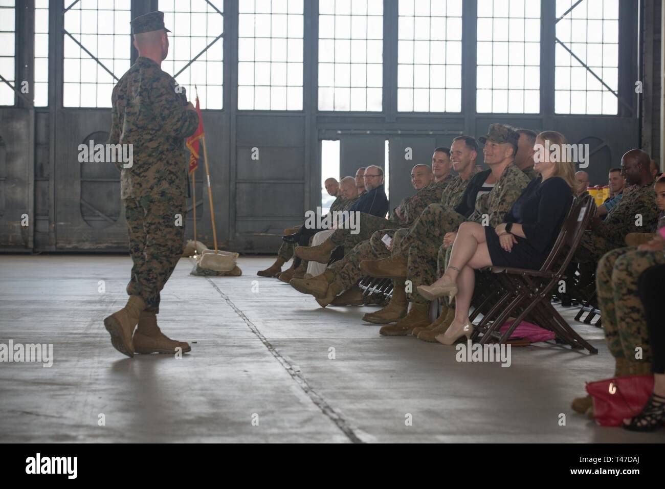 U.S. Marine Corps Sgt. Maj. Christopher Davis, outgoing sergeant major ...