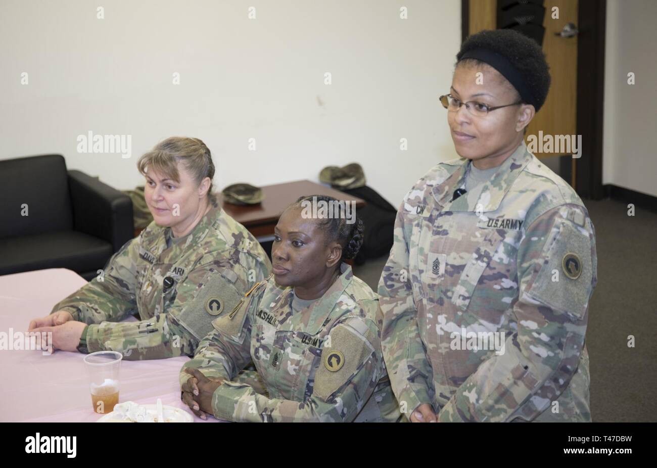 From left to right – Maj. Everetta Davis, knowledge management officer ...
