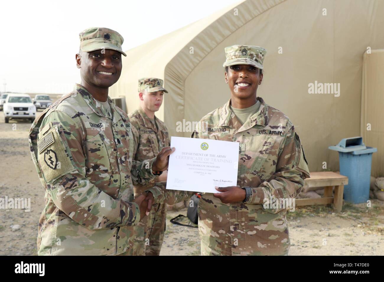 U.S. Army Lt. Col. Joseph Gardner, commander 54th Signal Battalion ...