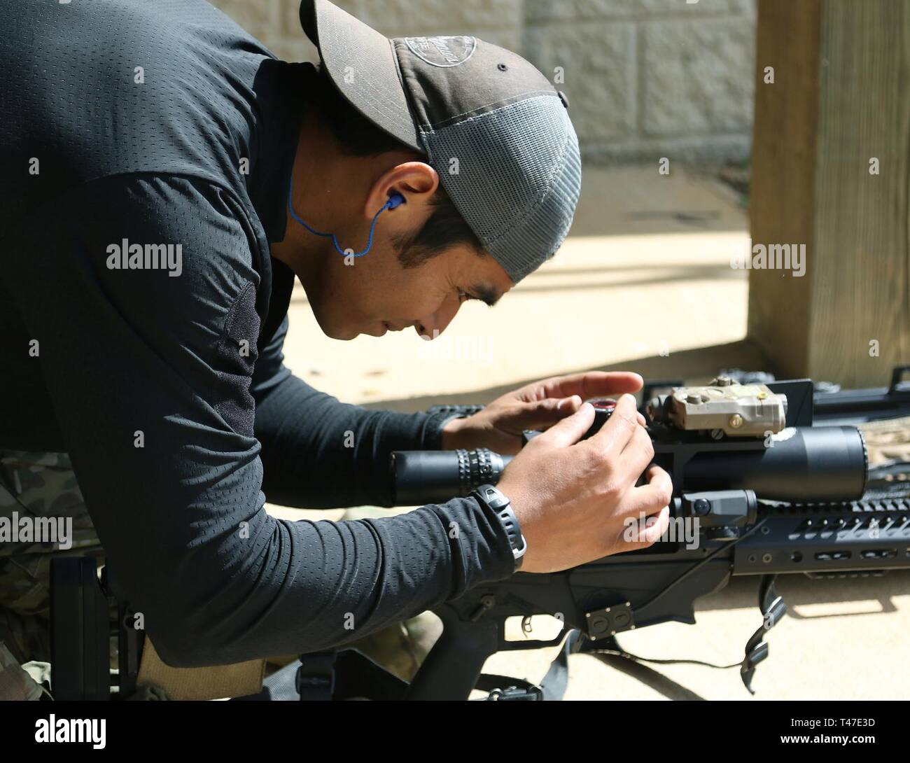 A competitor in the United States Army Special Operations Command ...