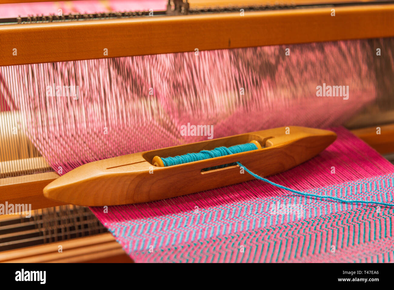 Hand Weaving Loom Stock Photo - Alamy
