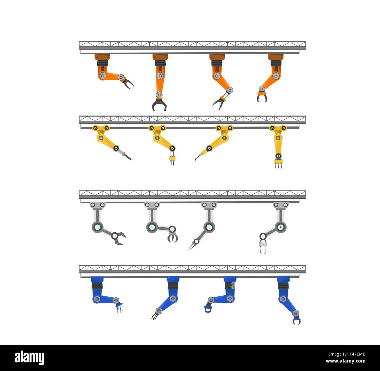 Robotic arms industrial machinery Stock Vector Images - Alamy