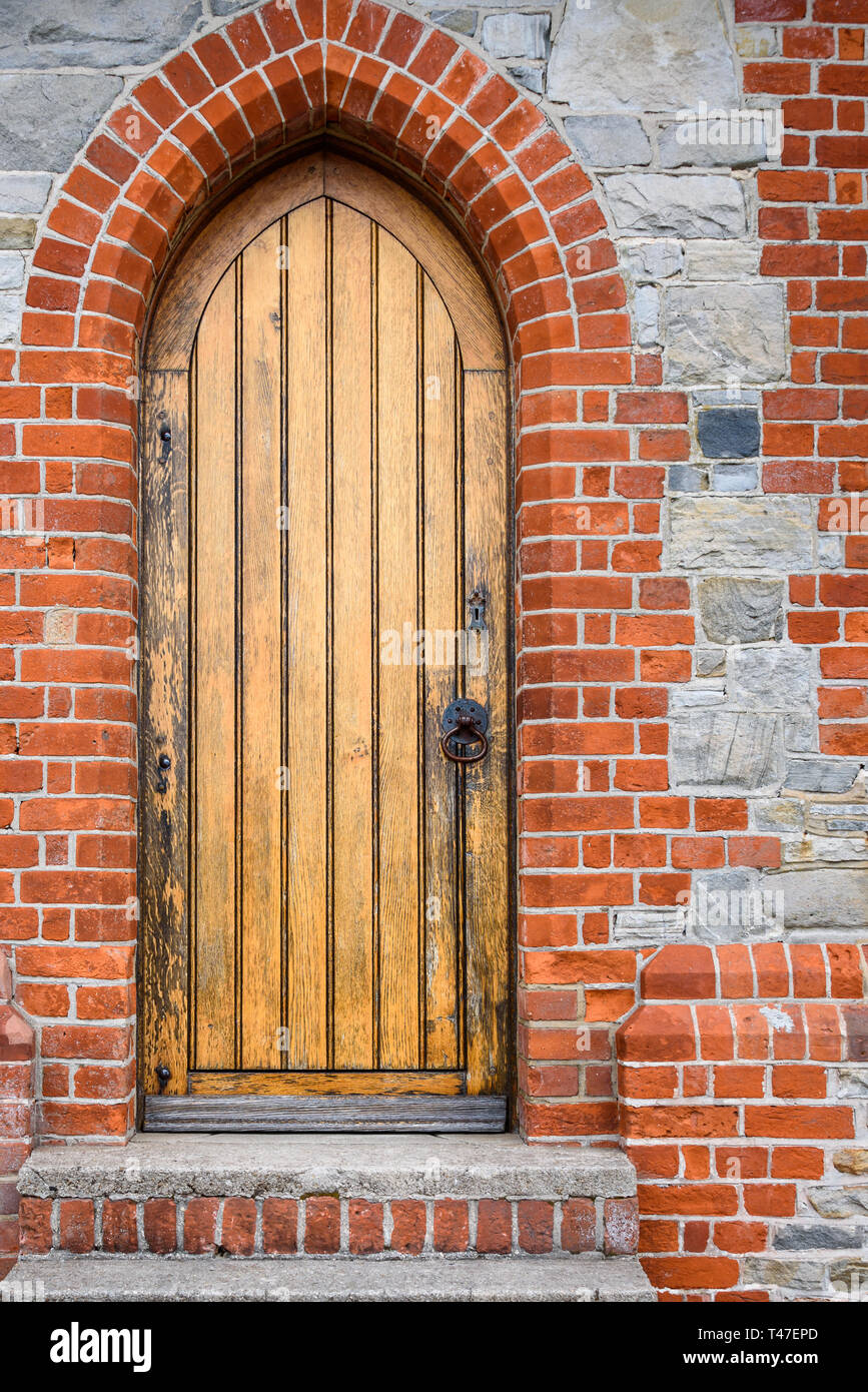 Stone and brick exterior detail of Christ Church Cathedral, brick and ...