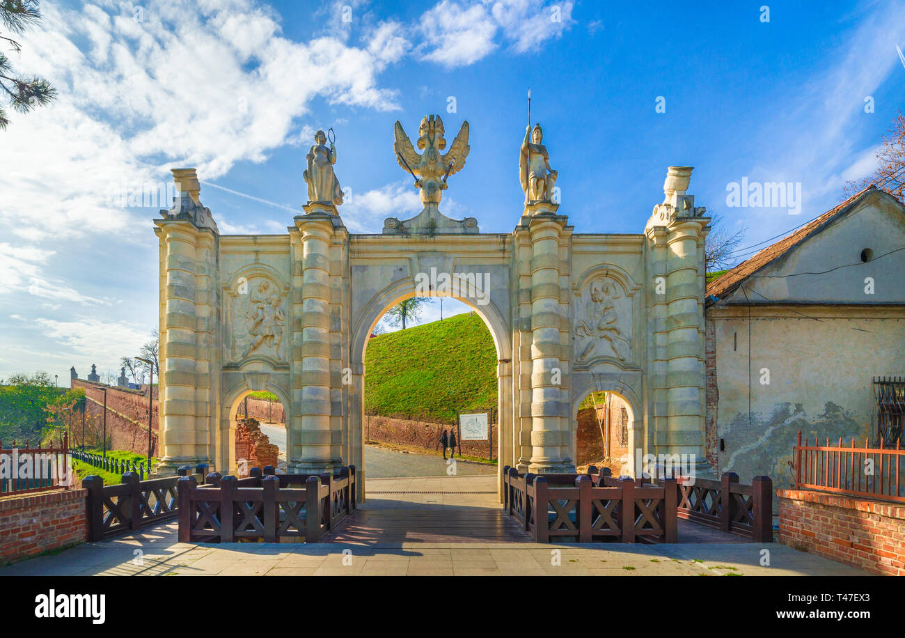Carolina gate, Alba Iulia fortress, Transylvania, Romania Stock Photo - Alamy