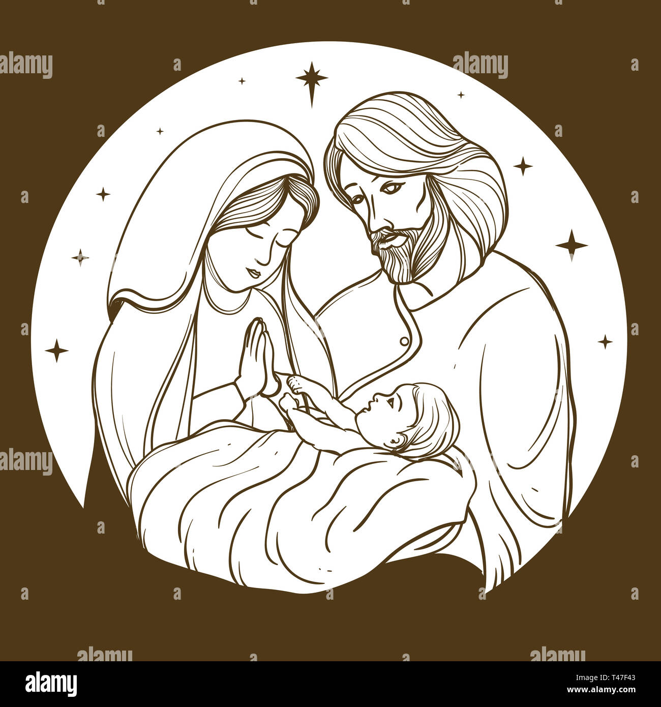 Vector graphic Illustration of Jesus day Stock Photo - Alamy