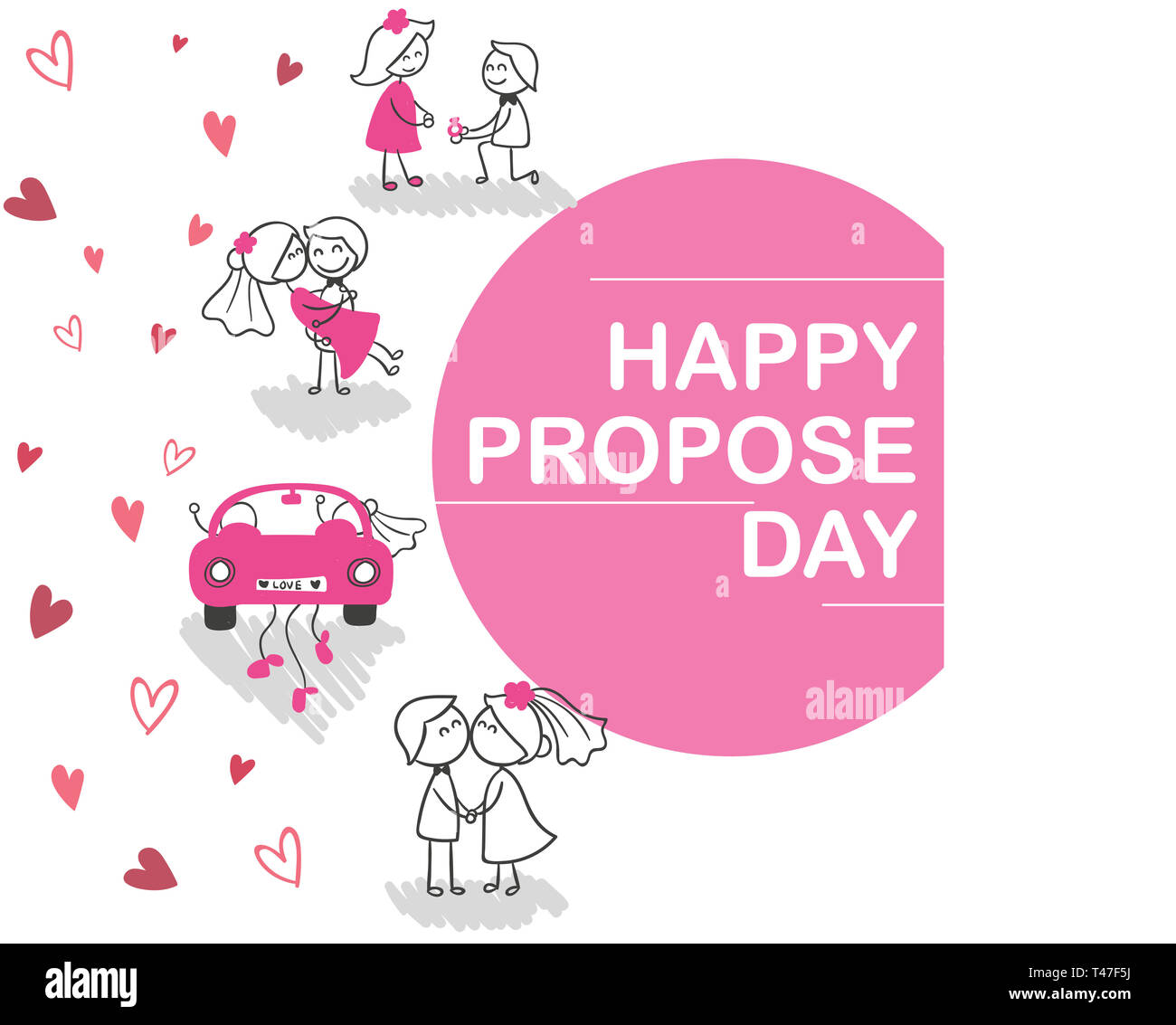 Marriage proposal vector cartoon hi-res stock photography and images ...