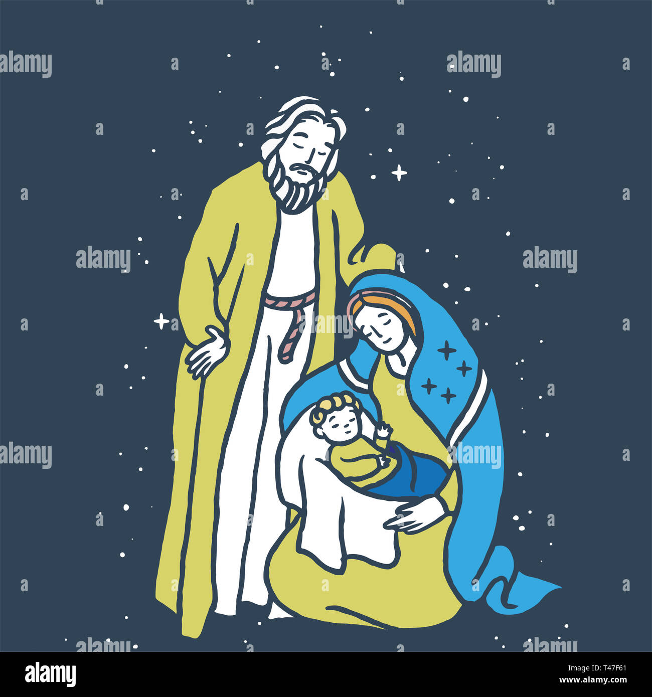 Vector graphic Illustration of Jesus day Stock Photo - Alamy