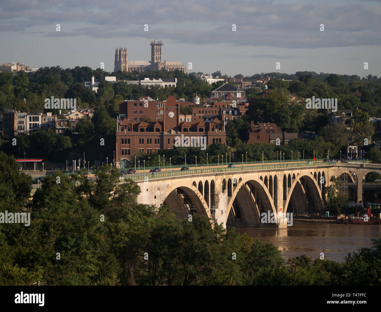 Key Bridge and Georgetown University Stock Photo - Alamy