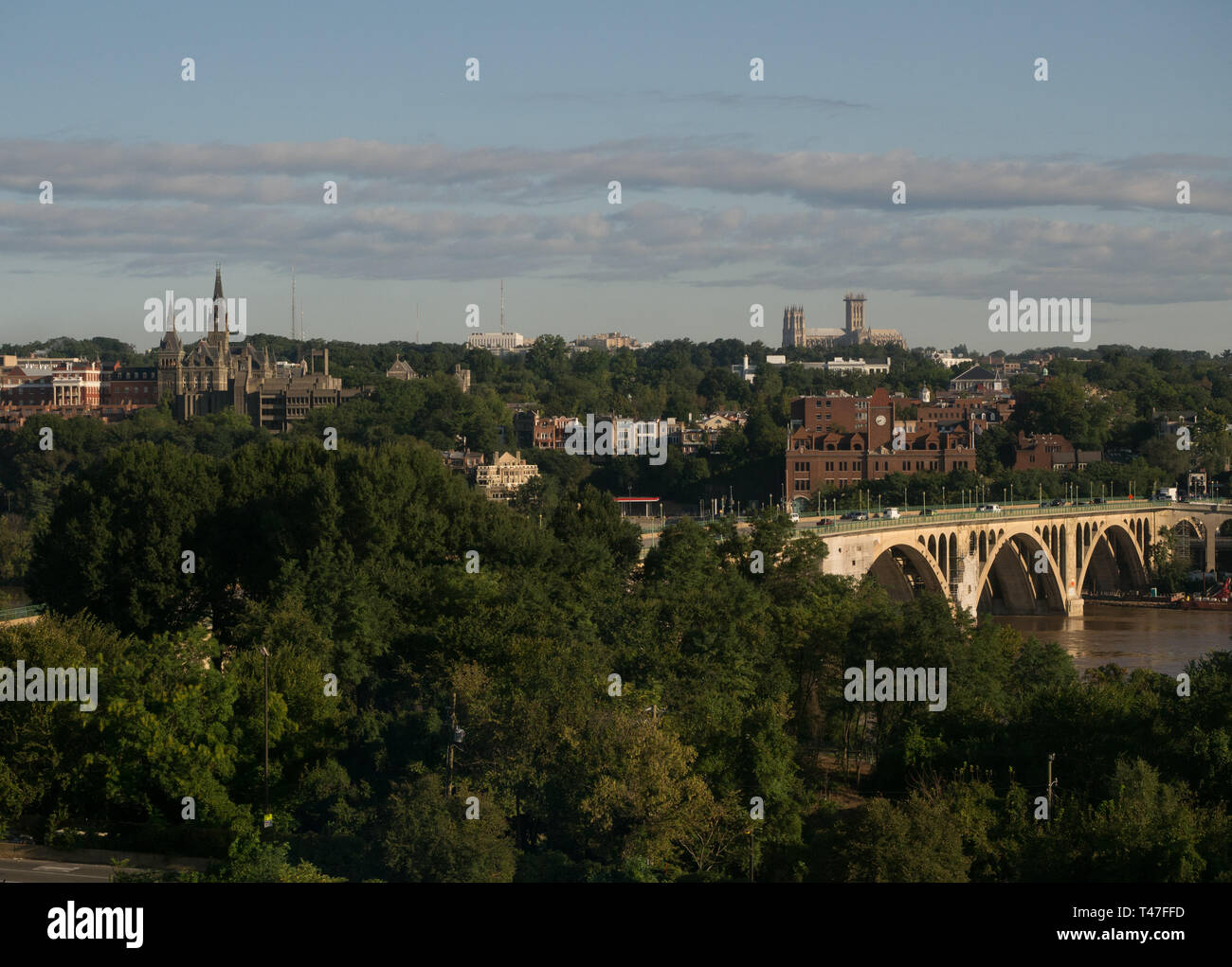 Key Bridge and Georgetown University Stock Photo - Alamy