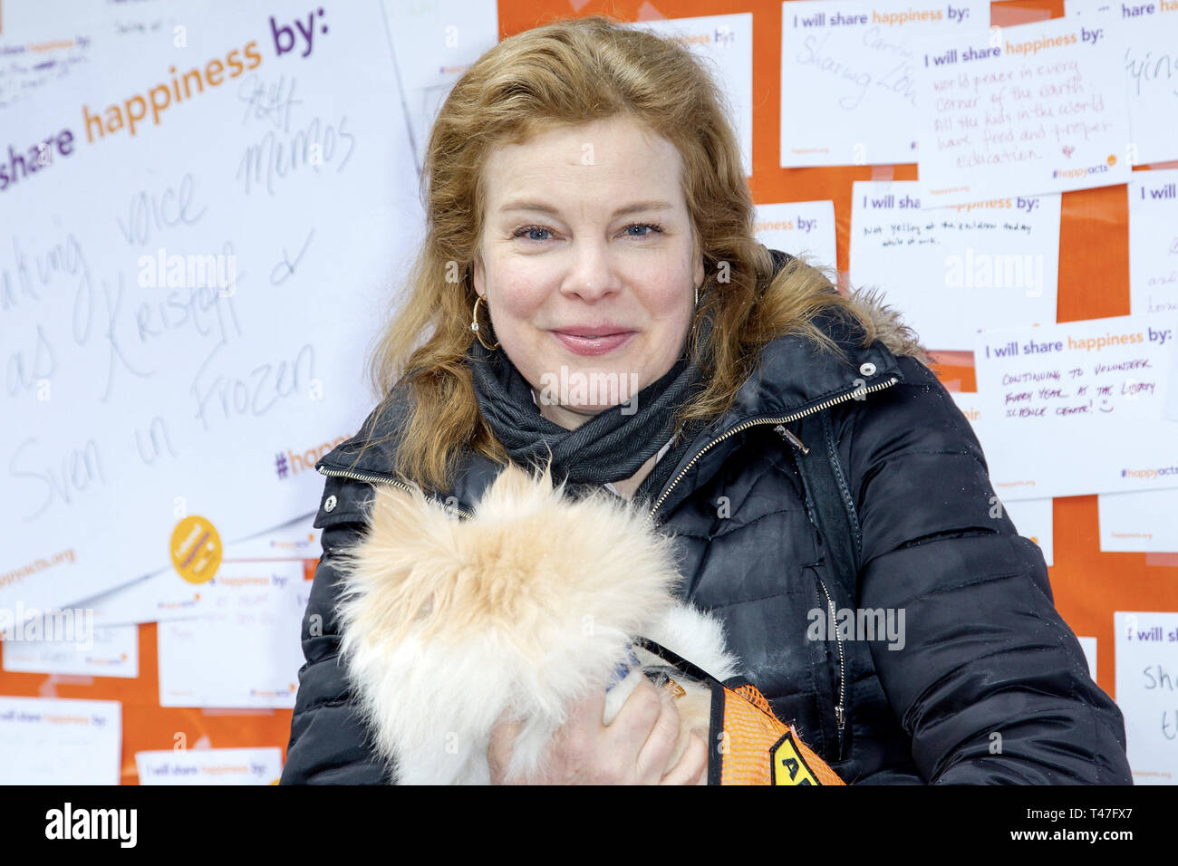 New York, USA. 20 Mar, 2015. Catherine Curtin at The Happiness Wall ...