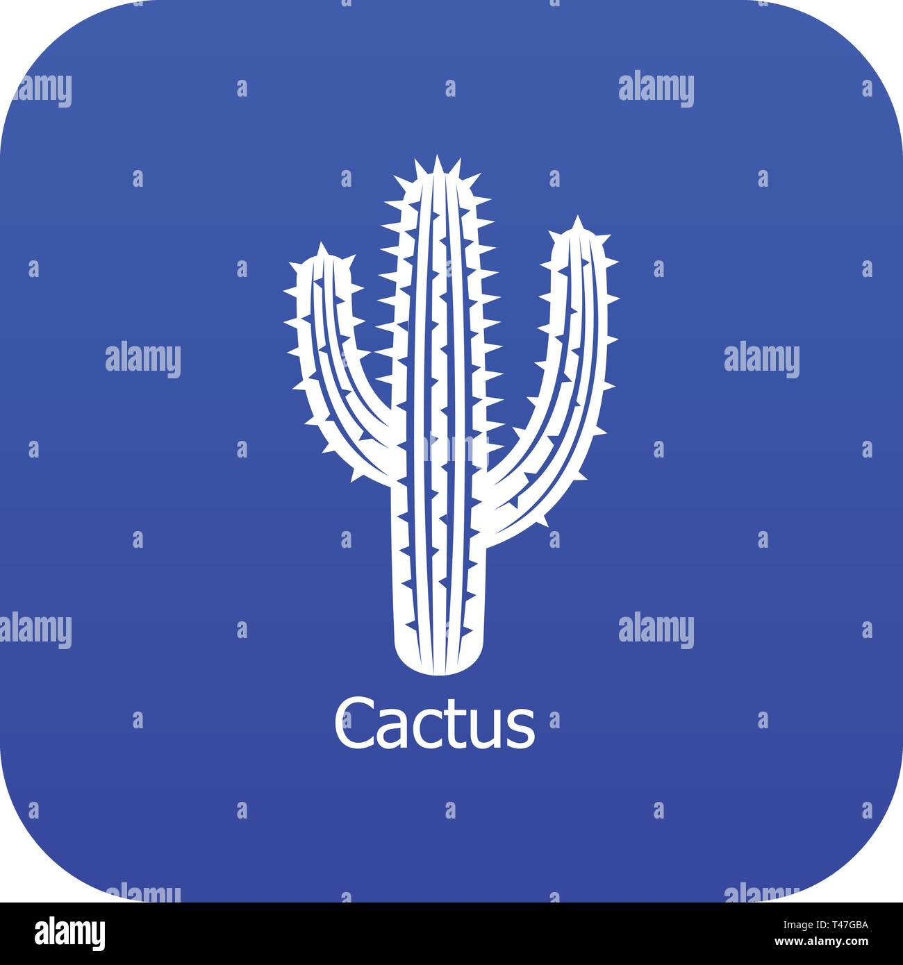 Blue spiked plant Stock Vector Images - Alamy