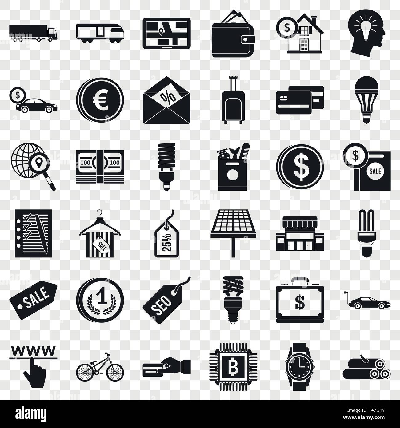 Save economy icons set, simple style Stock Vector Image & Art - Alamy