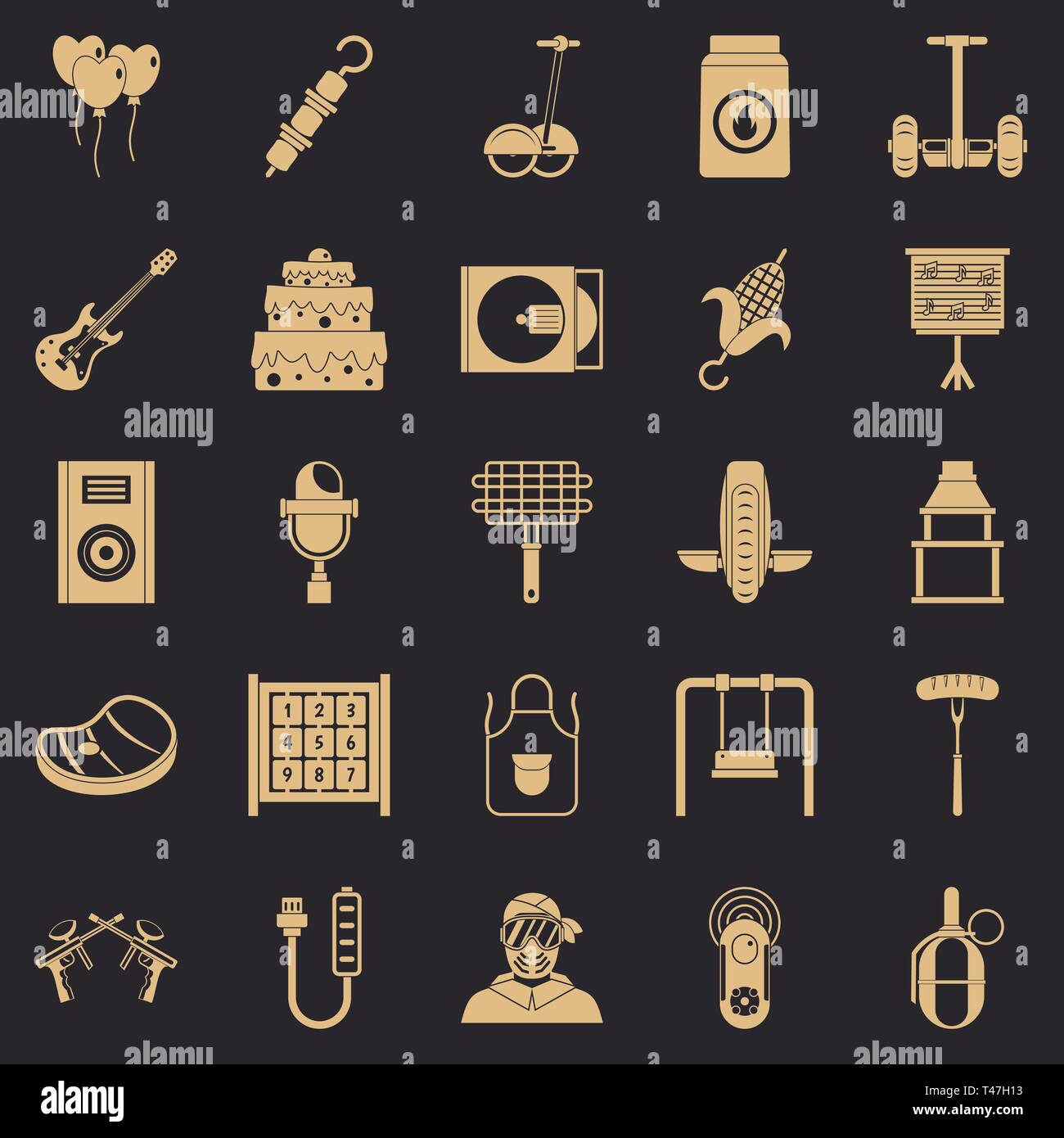 Humor icons set, simple style Stock Vector Image & Art - Alamy