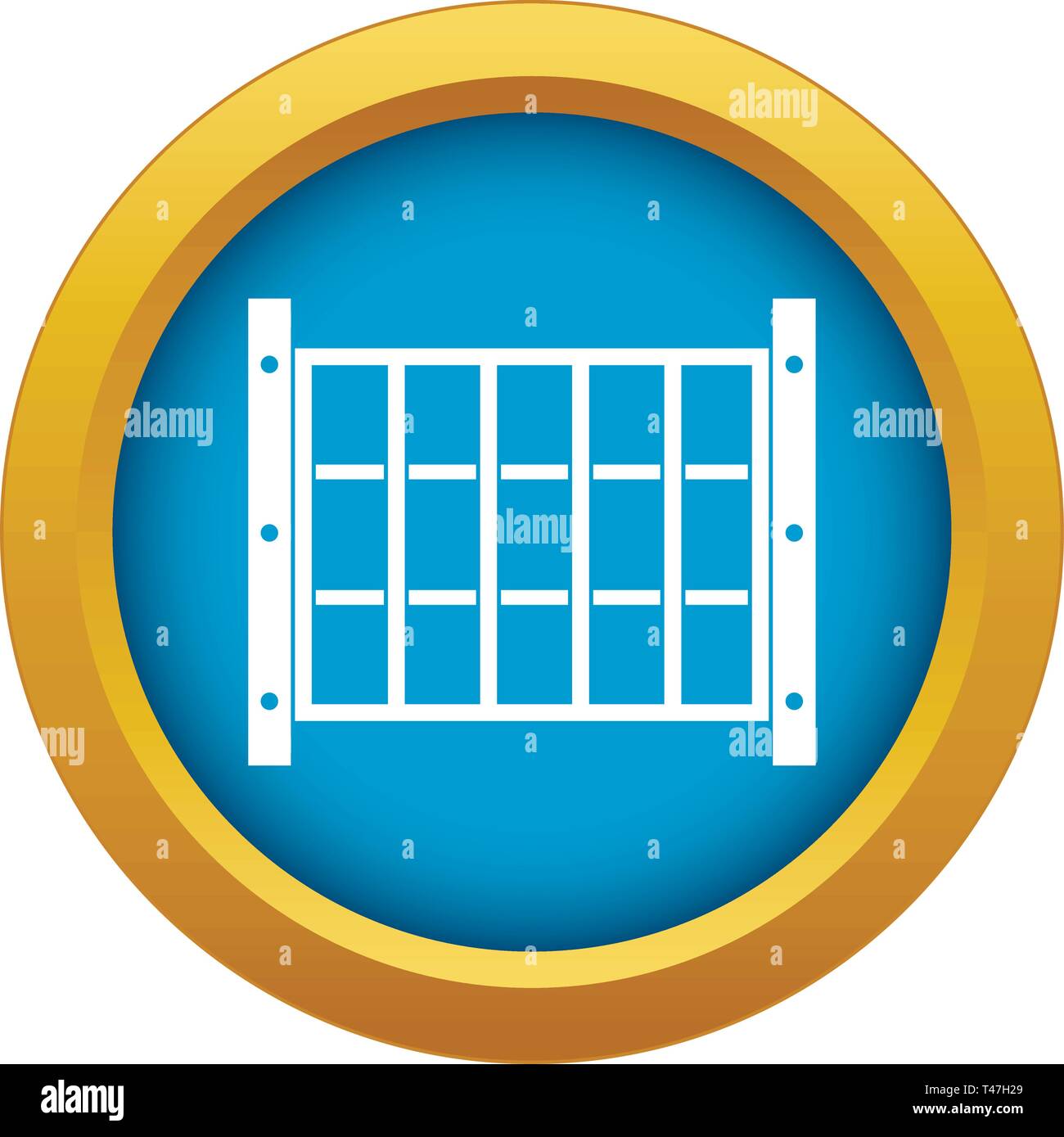 Yard fence icon blue vector isolated Stock Vector Image & Art - Alamy