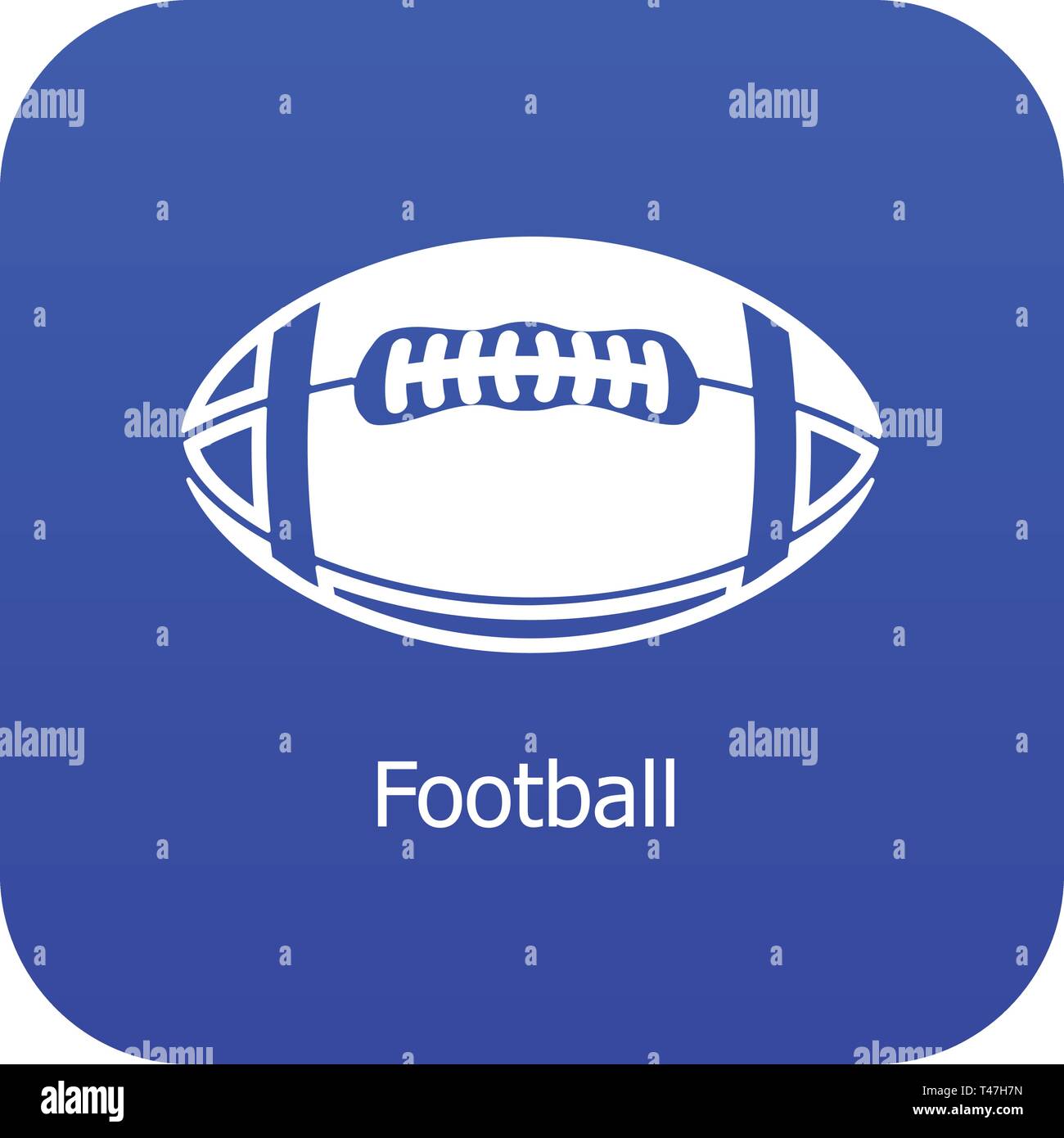 Rugby ball icon blue vector Stock Vector Image & Art - Alamy
