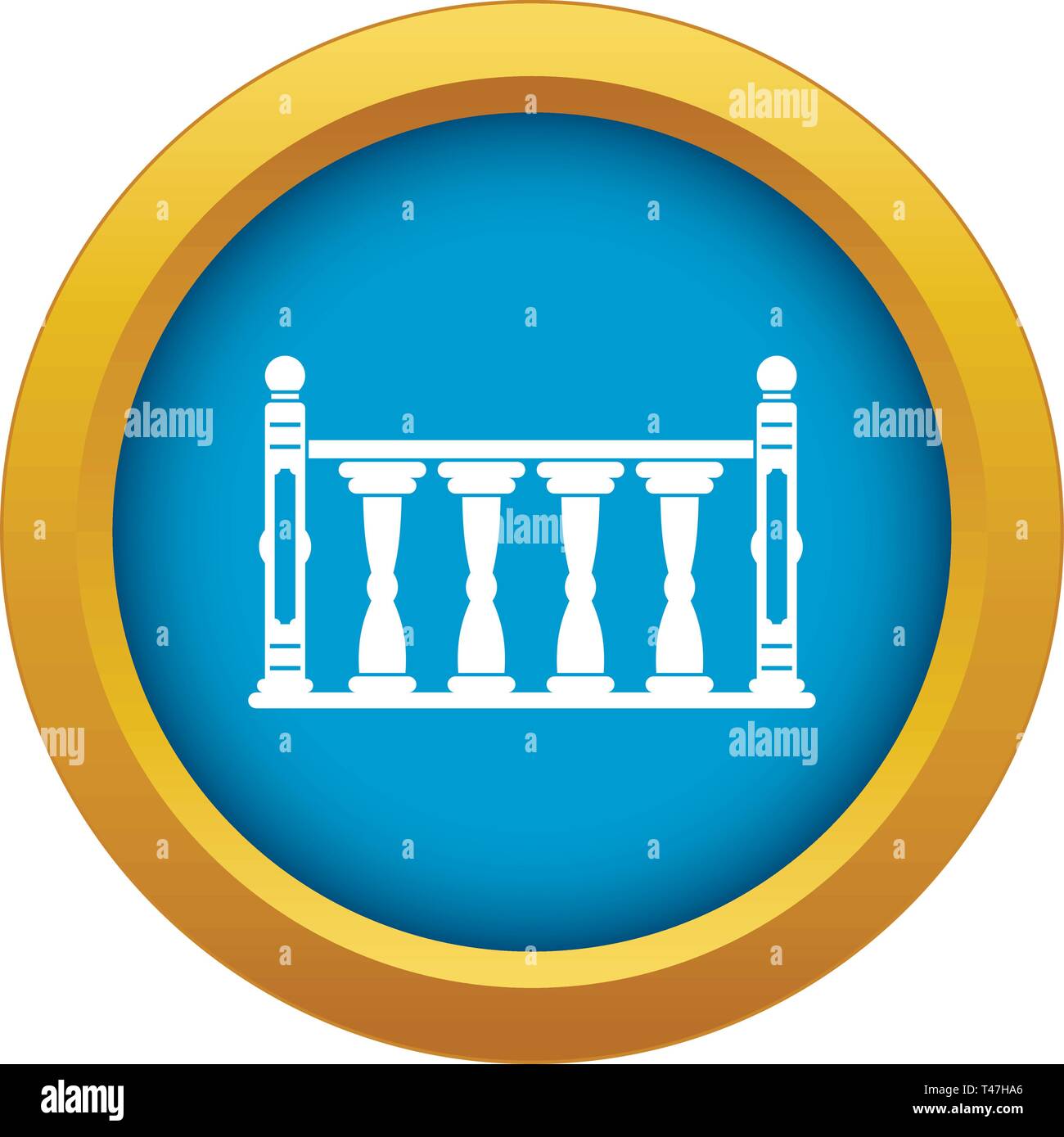 Balustrade icon blue vector isolated Stock Vector Image & Art - Alamy