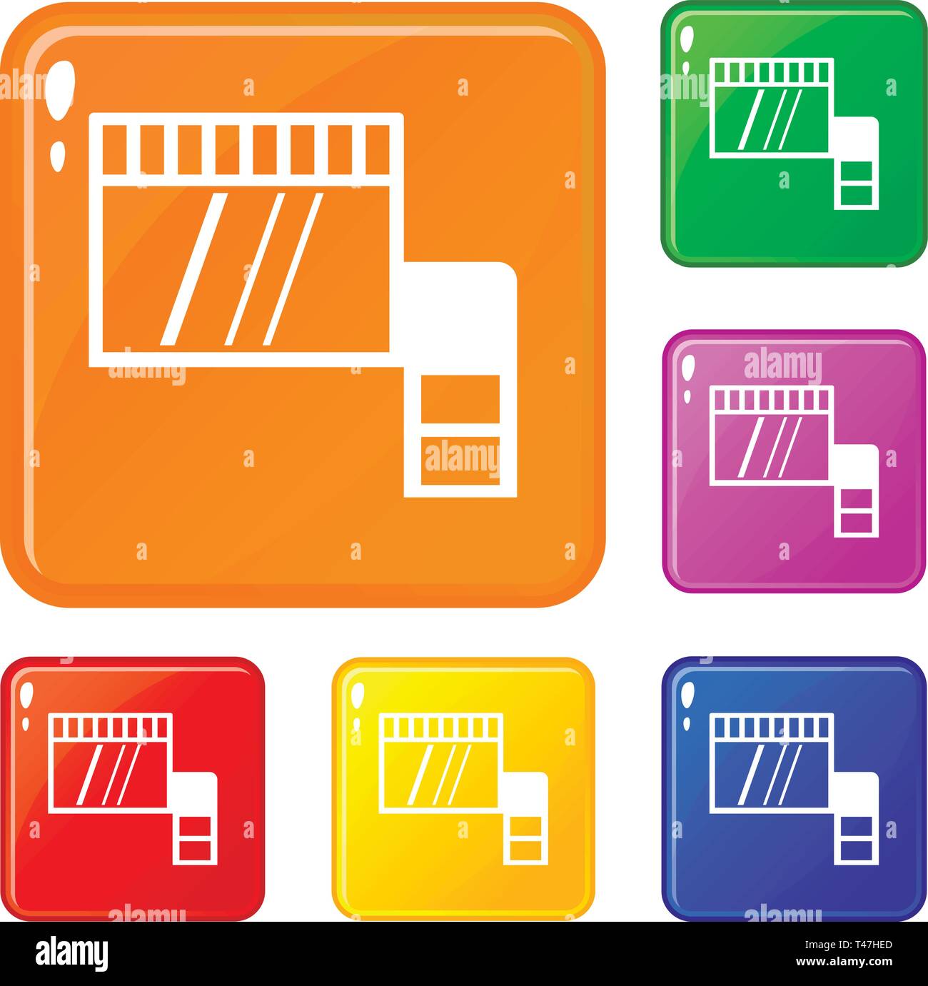 Memory card icons set vector color Stock Vector Image & Art - Alamy