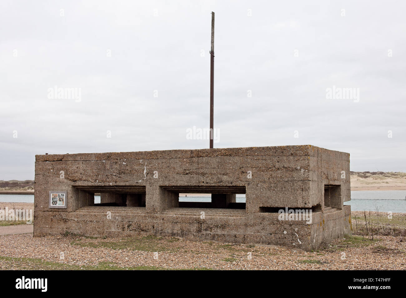 World War II fortification at the mouth of Rye Harbour, East Sussex ...
