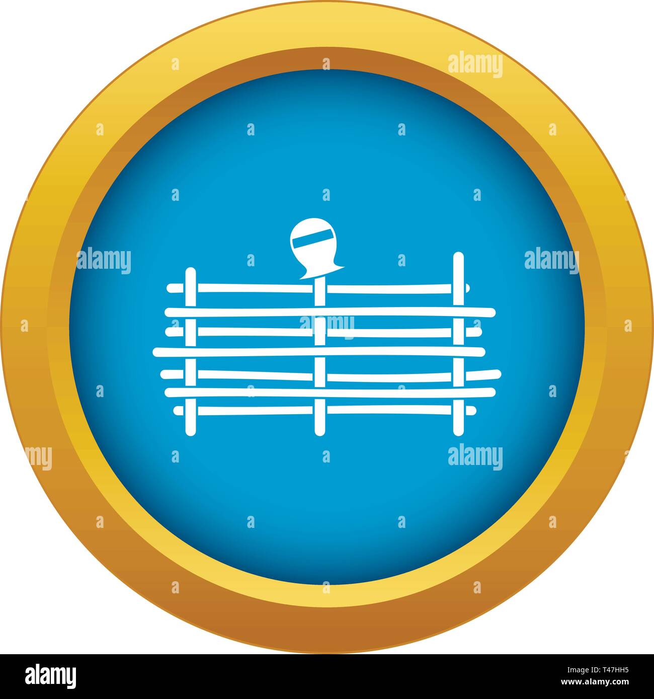 Palisade icon blue vector isolated Stock Vector Image & Art - Alamy