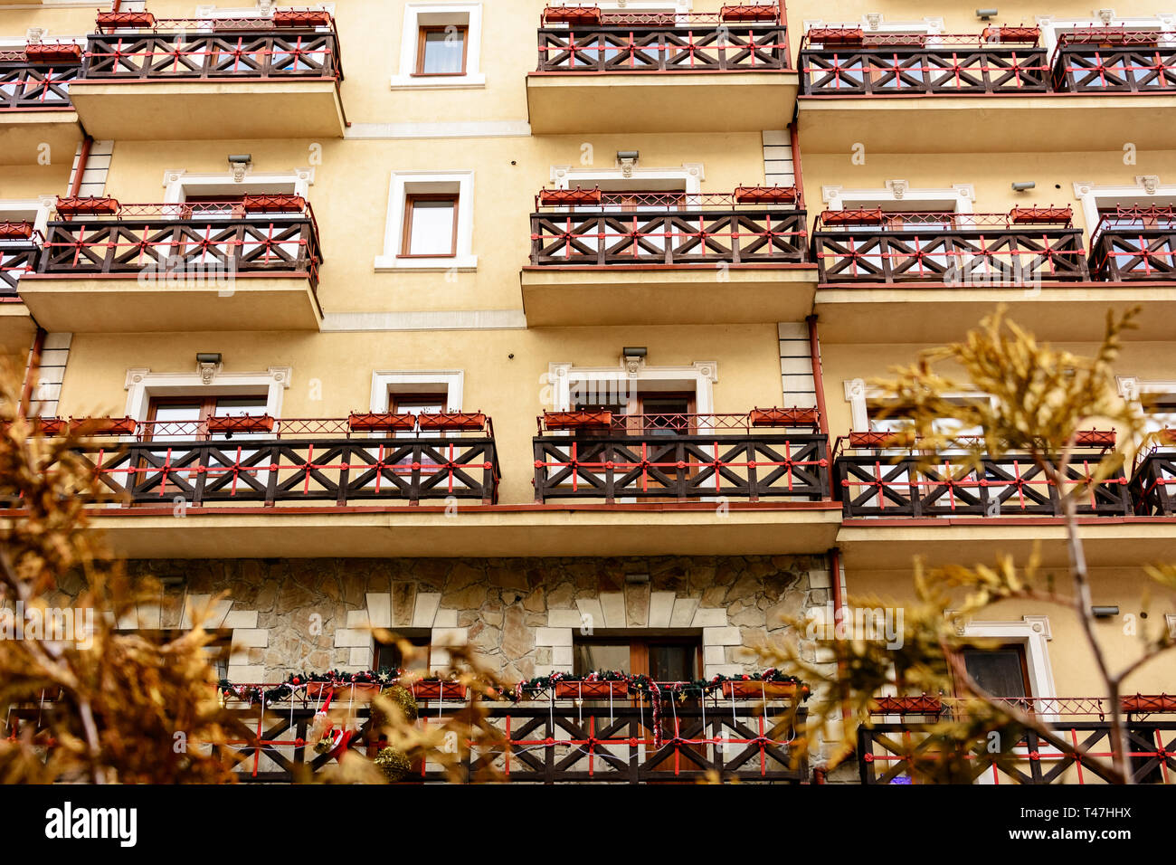 The appearance of the hotel is beautiful, extremely complex ...