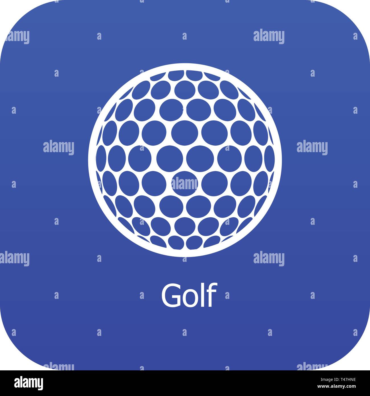 Golf ball icon blue vector Stock Vector Image & Art - Alamy