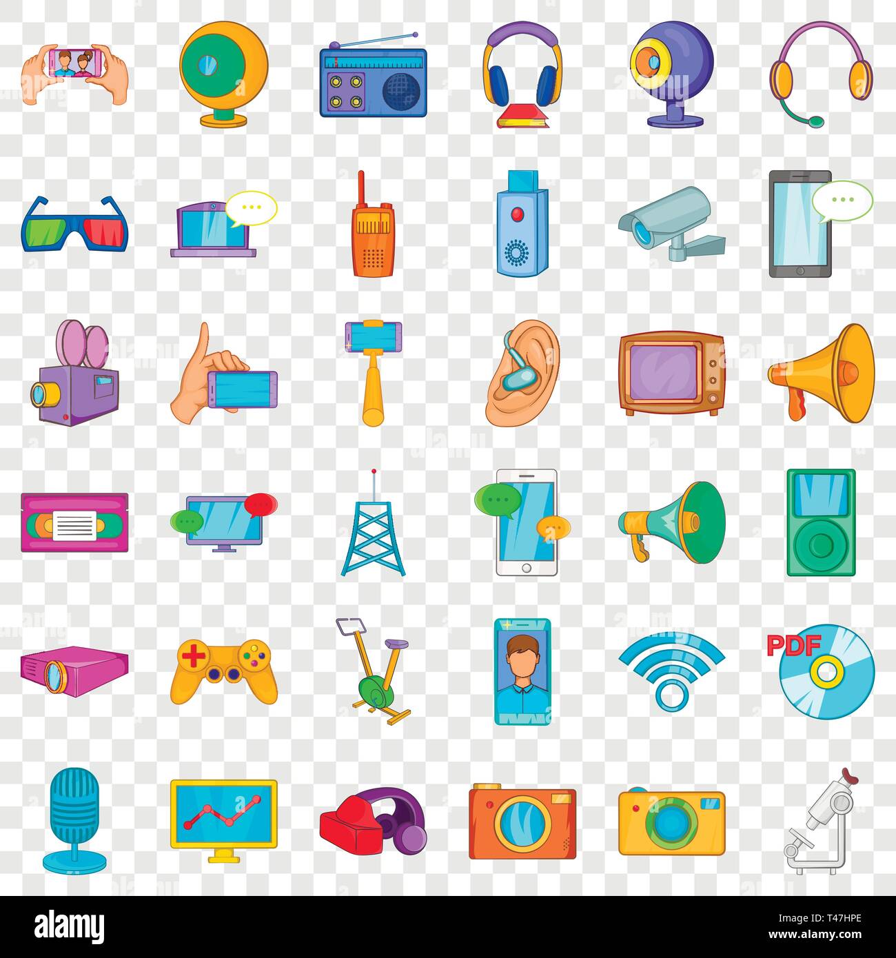 Electronic device icons set, cartoon style Stock Vector Image & Art - Alamy