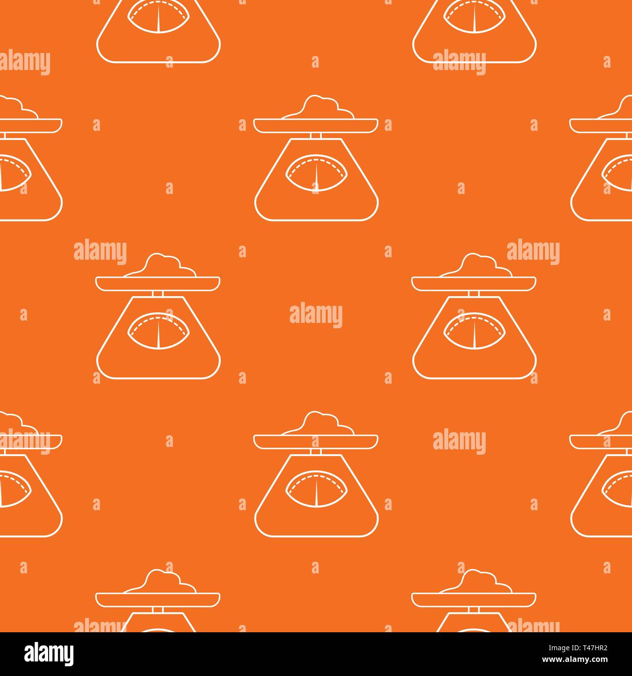 Kitchen scales pattern vector orange Stock Vector Image & Art - Alamy