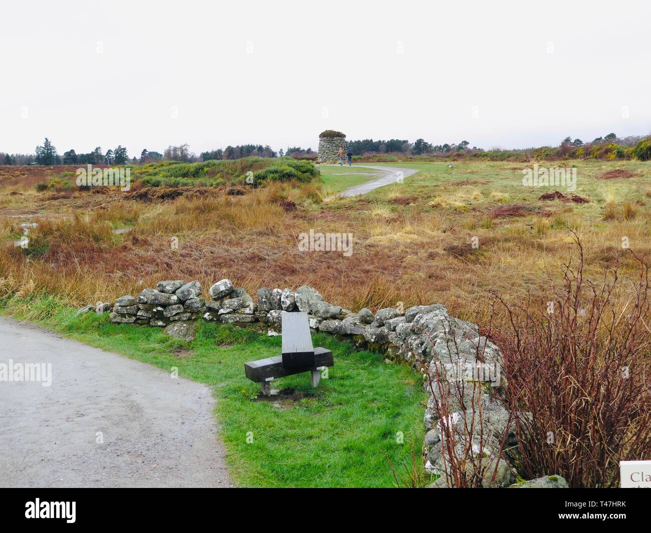 Scotland: Culloden memorial cairn Stock Photo - Alamy