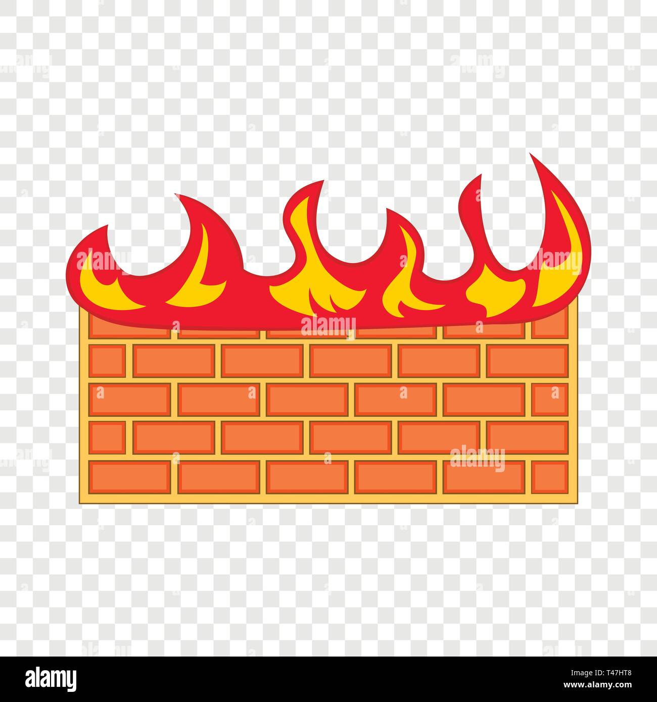 Stone firewall Stock Vector Images - Alamy