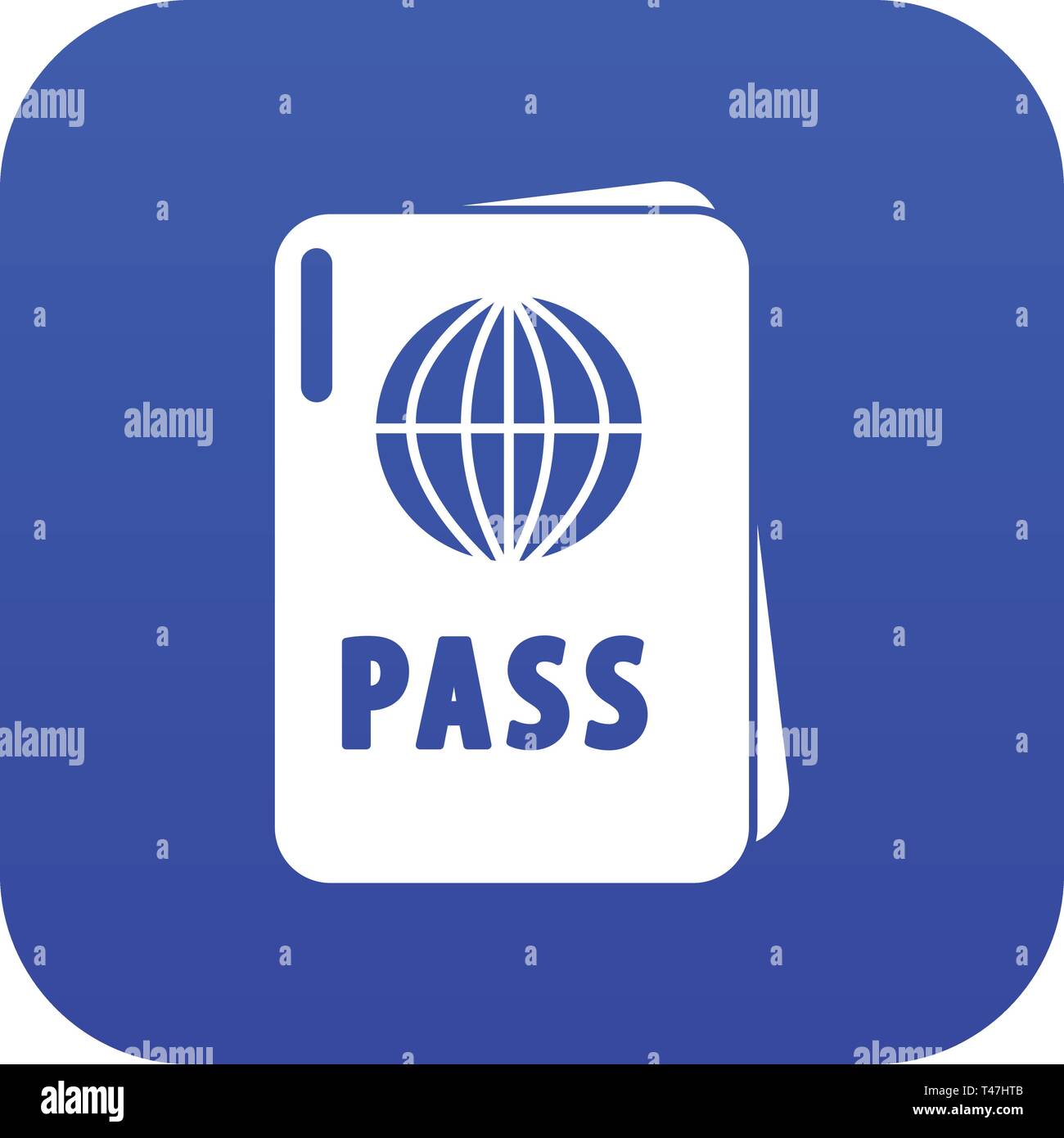 International passport icon blue vector Stock Vector Image & Art - Alamy