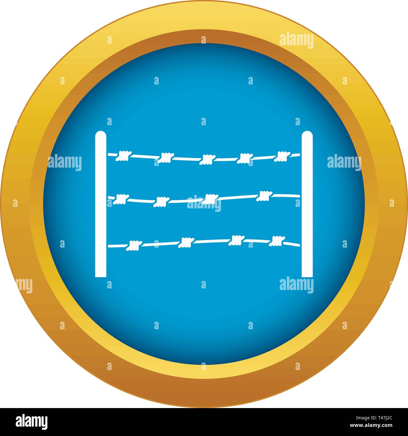 Restricted area icon blue vector isolated Stock Vector Image & Art - Alamy