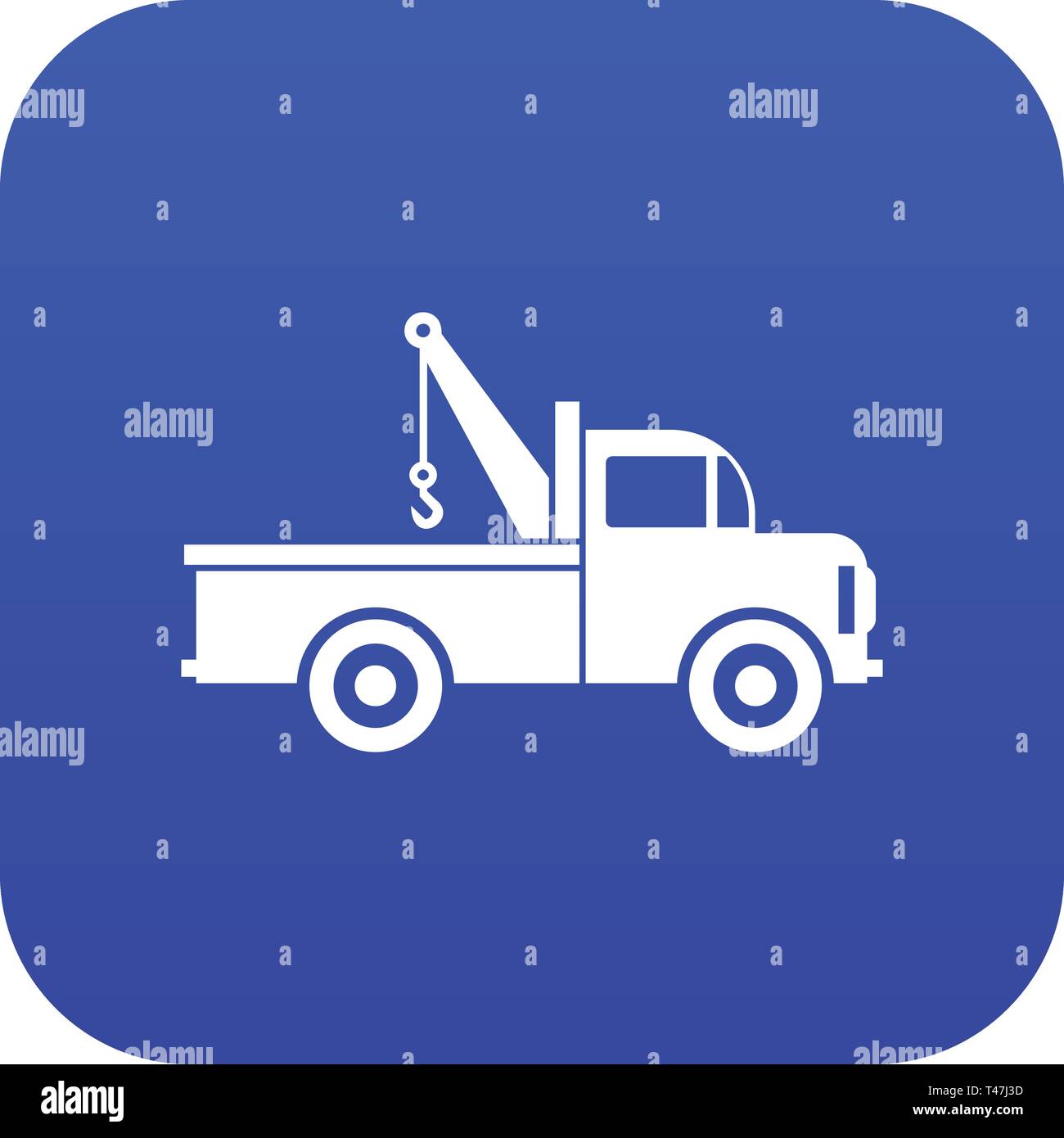 Car towing truck icon digital blue Stock Vector Image & Art - Alamy