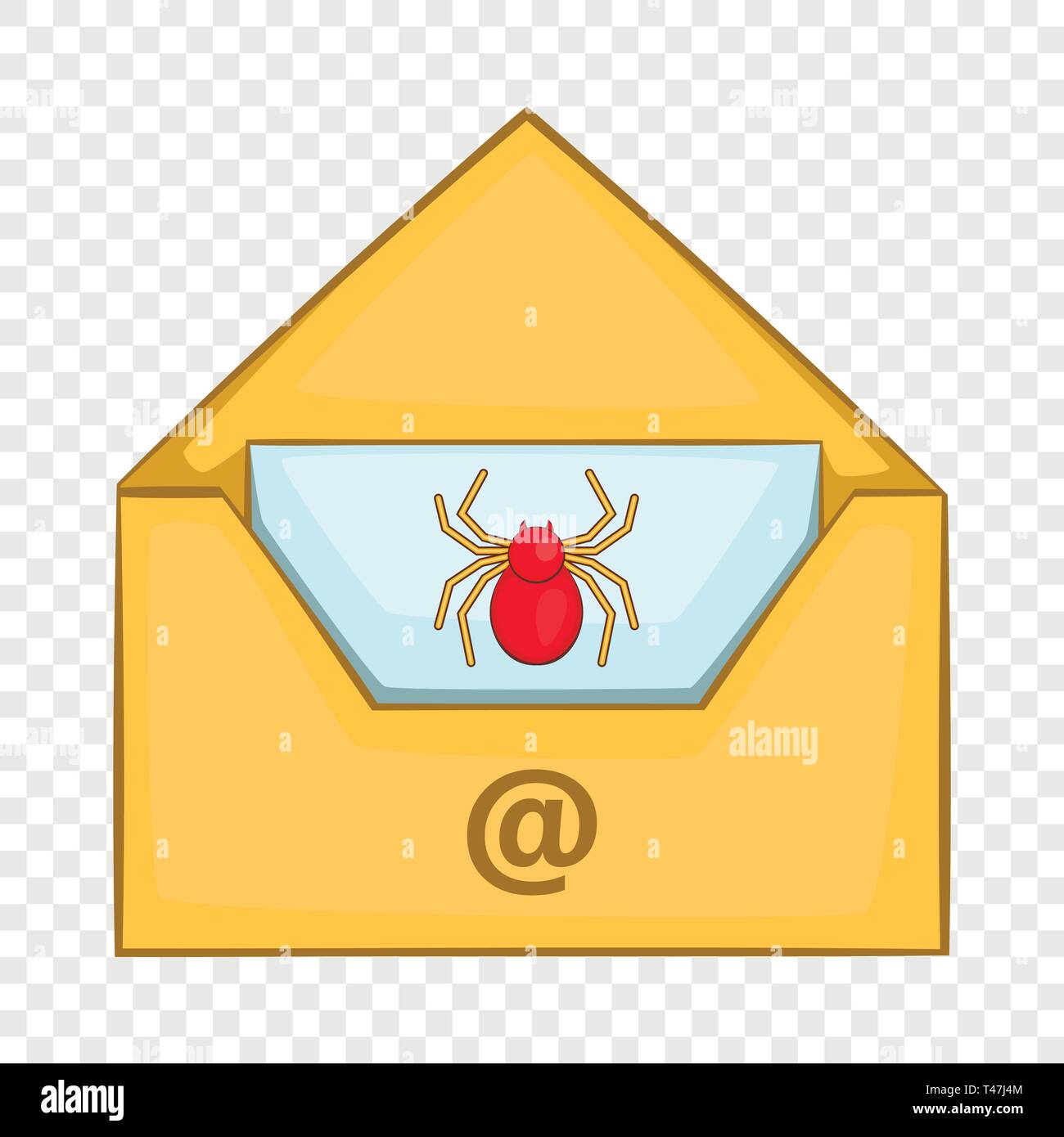 Infected email icon, cartoon style Stock Vector Image & Art - Alamy