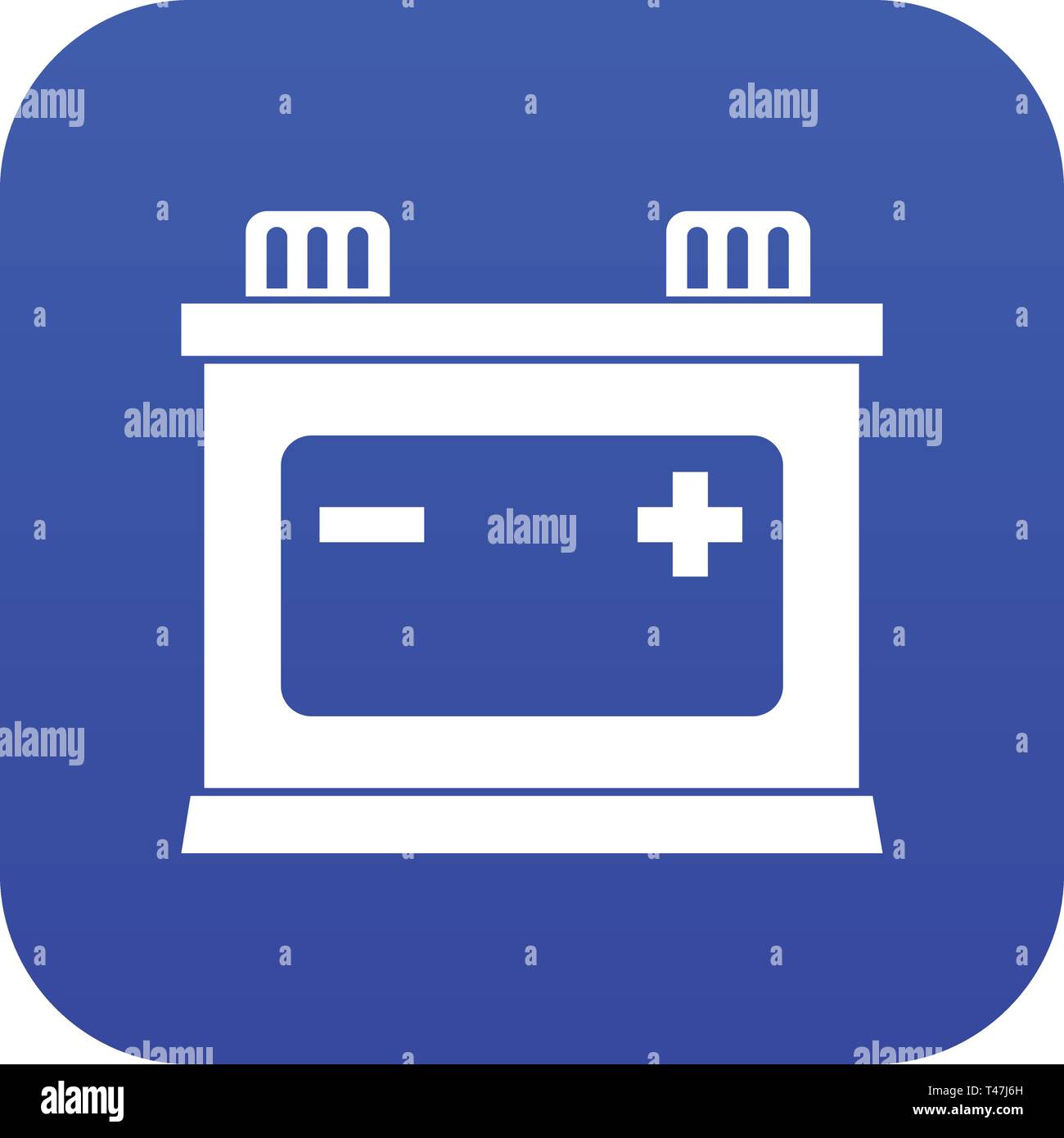 Car battery icon digital blue Stock Vector Image & Art - Alamy