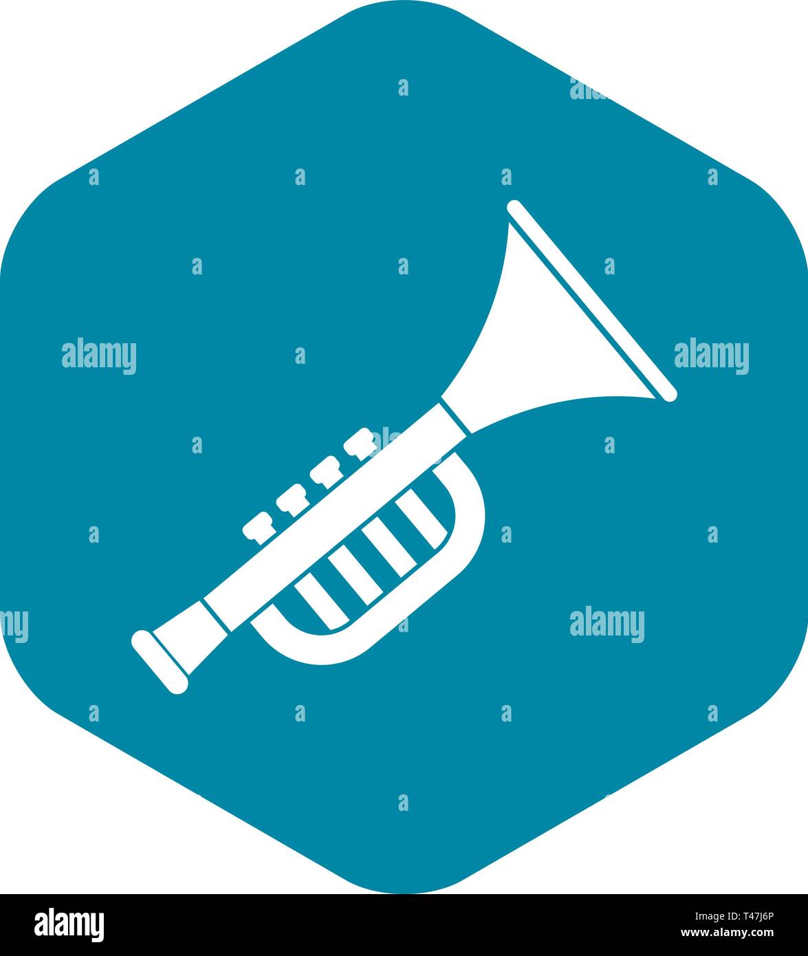 Child trumpet player Stock Vector Images - Alamy