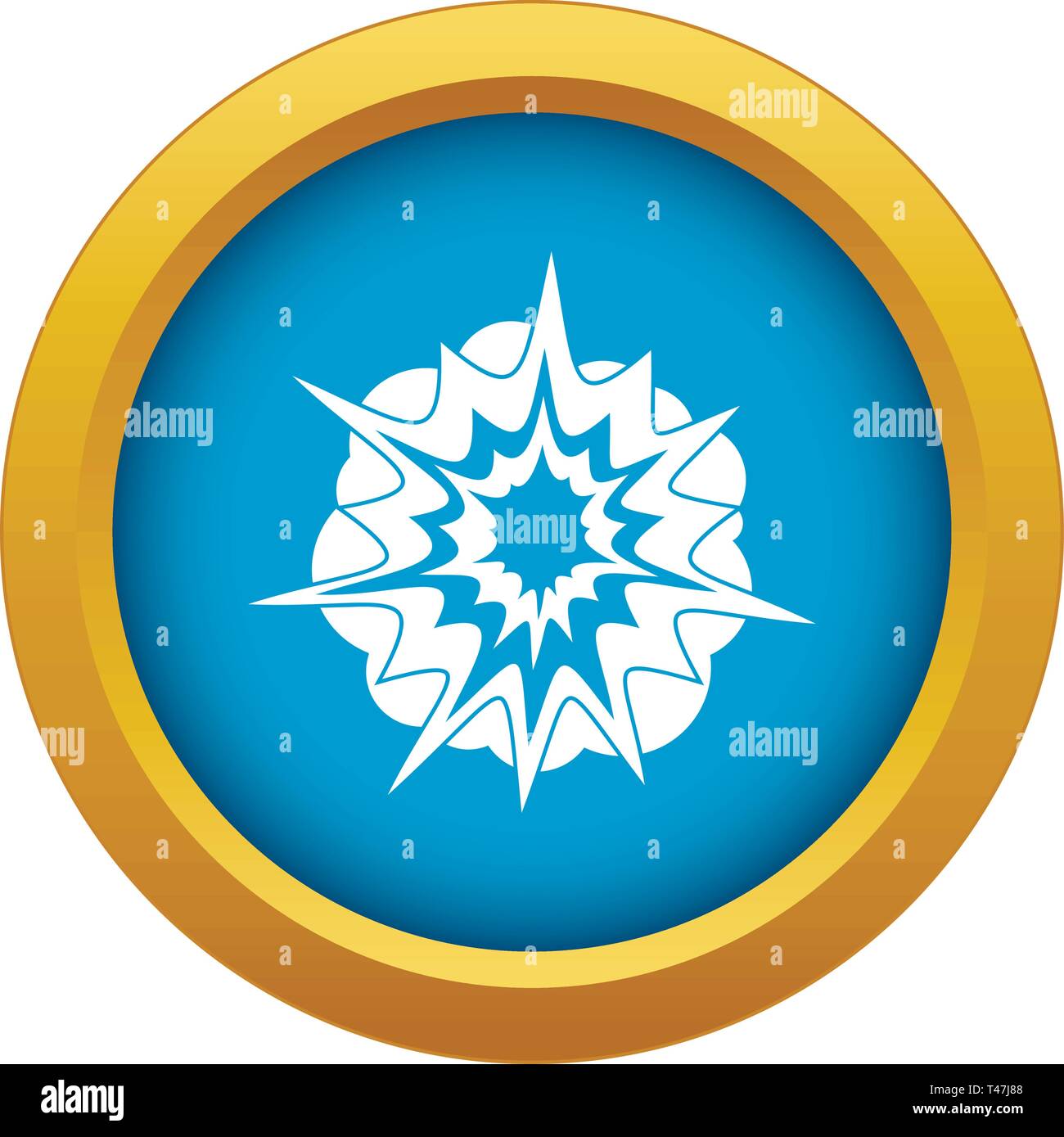 Fire explosion icon blue vector isolated Stock Vector Image & Art - Alamy