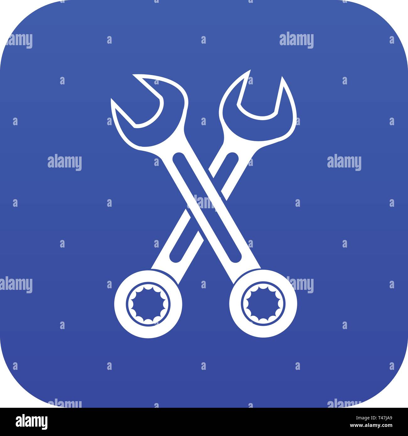 Crossed spanners icon digital blue Stock Vector Image & Art - Alamy