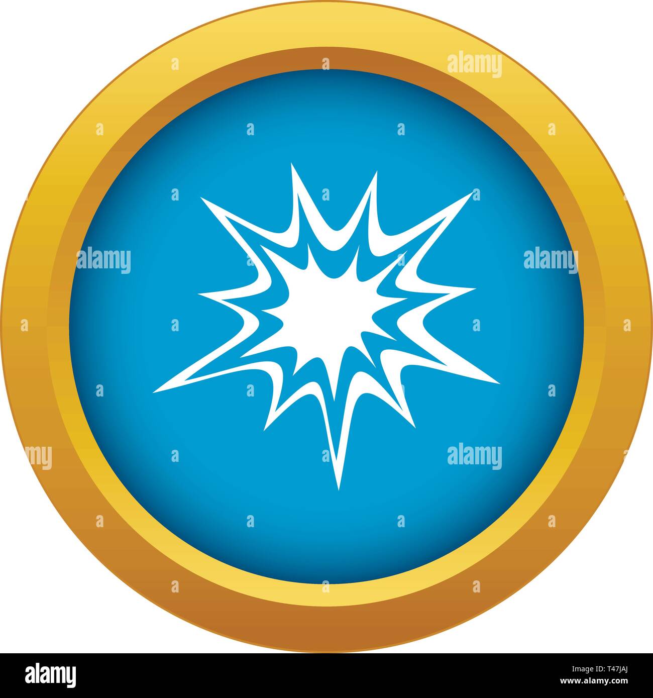 Heavy explosion icon blue vector isolated Stock Vector Image & Art - Alamy
