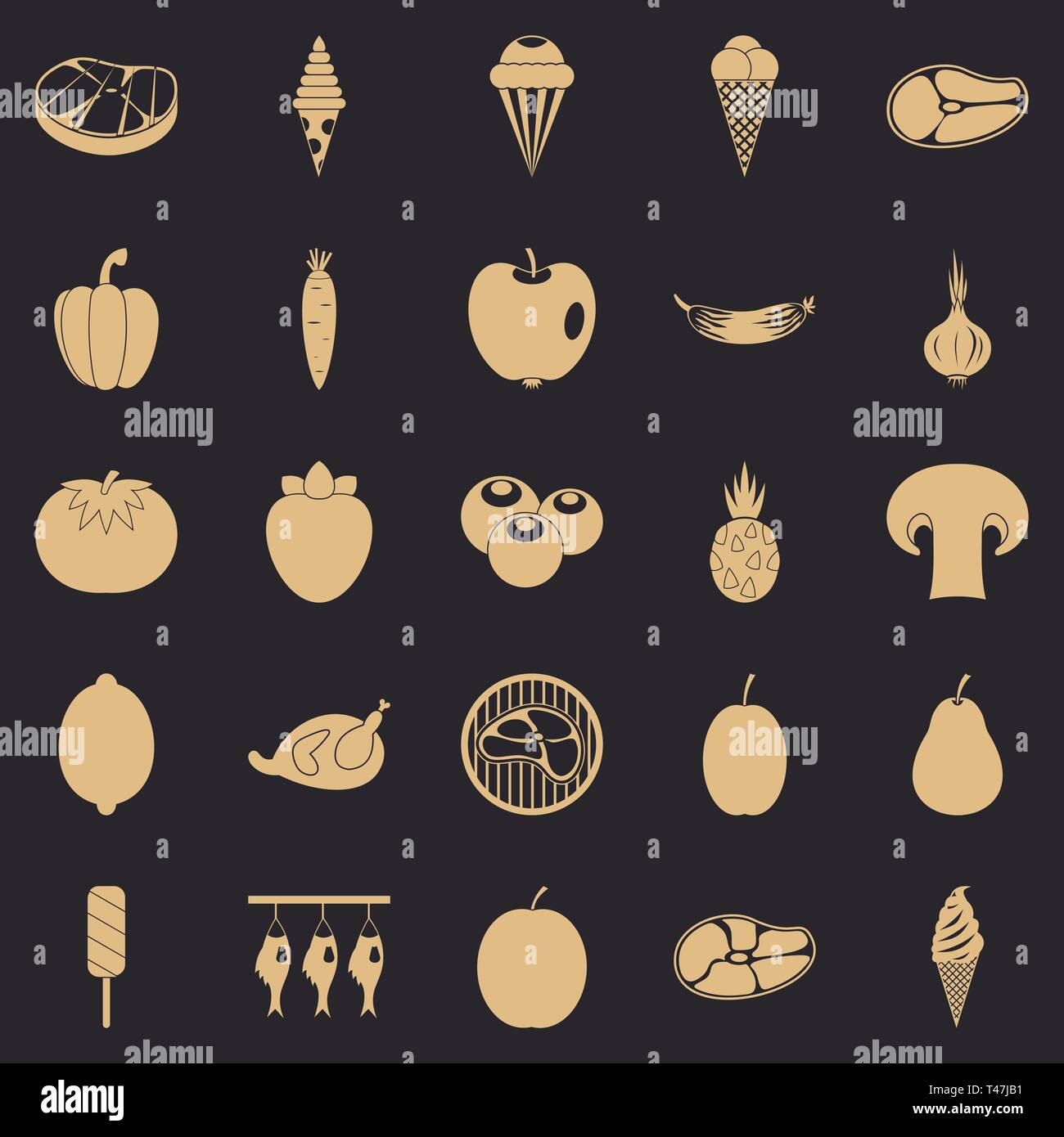 Street shop icons set, simple style Stock Vector Image & Art - Alamy